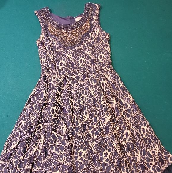 Beautees | Dresses | Stunning Girls Lace Dress W Intricate Embroidery ...